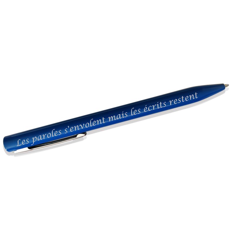 Stylo personnalisé bleu